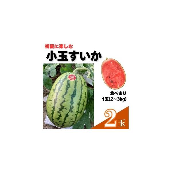 ■ 容量　小玉スイカ2玉　（1玉あたり２kg〜３kg）　タイプ：【常温】