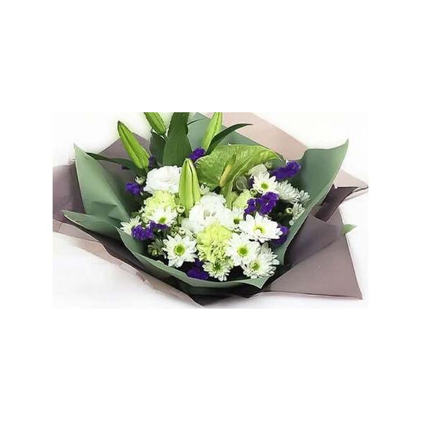 ■ 容量　使用花材によってサイズは変動します。　　▼カラーバリエーション　白＋パープル系■ 配送について　寄附確認後、30営業日以内に発送予定　年末年始（12月・1月）は寄附確認後、60営業日以内に発送予定　※天候や発送状況により多少前後す...