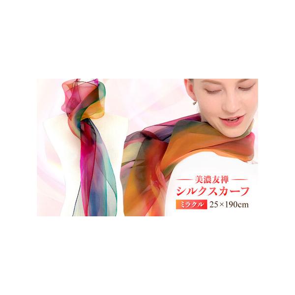 ■ 容量　国産シルクオーガンジー　絹：100%　サイズ：25cm×190cm　内容量：1枚　【加工地】　岐阜県岐阜市　■ 配送について　寄附入金確認後、約1ヶ月以内に発送予定　タイプ：【常温】