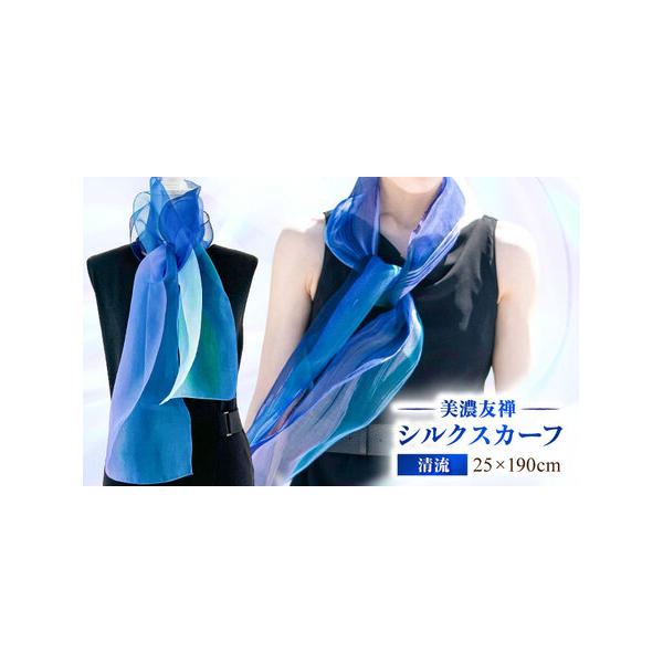 ■ 容量　国産シルクオーガンジー　絹：100%　サイズ：25cm×190cm　内容量：1枚　【加工地】　岐阜県岐阜市　■ 配送について　寄附入金確認後、約1ヶ月以内に発送予定　タイプ：【常温】