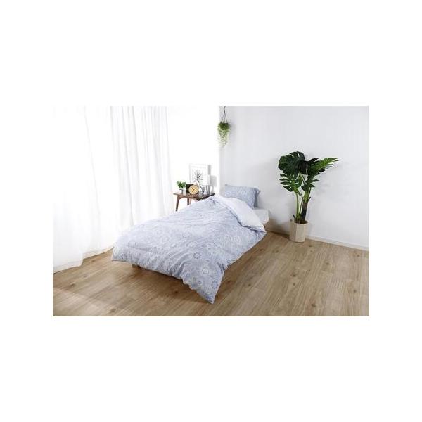 ■ 容量　三河産　綿100％和晒し　120本ガーゼ　掛けふとんカバー　レイスブルー　1枚　　【生地】　綿100％使用　　　【サイズ】　SL150cm×210cm　　【重量】　400g　　【カラー】　全６柄各２色（レイスブルー・レイスピンク・...