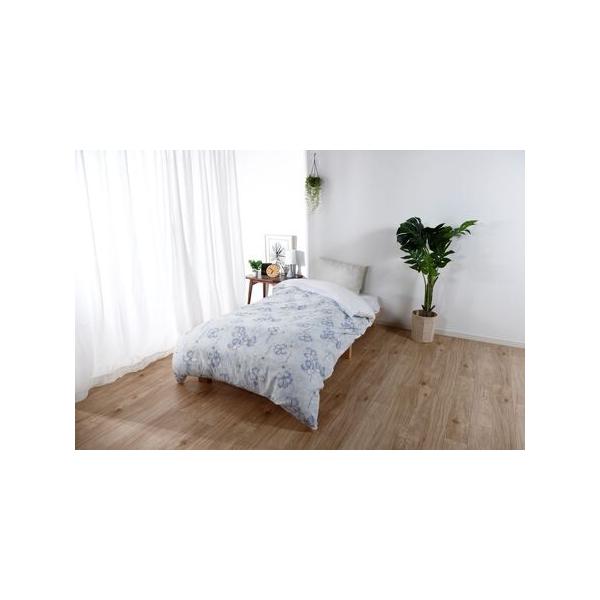 ■ 容量　三河産　綿100％和晒し　120本ガーゼ　掛けふとんカバー　ポピーブルー　1枚　　【生地】　綿100％使用　　　【サイズ】　SL150cm×210cm　　【重量】　400g　　【カラー】　全６柄各２色（レイスブルー・レイスピンク・...