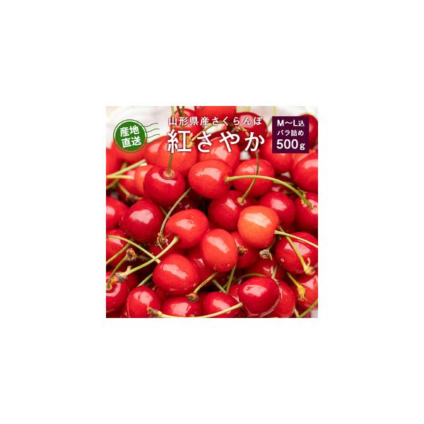 ■ 容量　【容量】　2026年産（令和8年産）　山形県産（寒河江市産）　※令和8年産の先行予約品です。　　さくらんぼ「紅さやか」　秀品・Mサイズ以上　バラパック 500g（パック含む）　　※こちらの返礼品は、のし・ラッピング対応はできません...