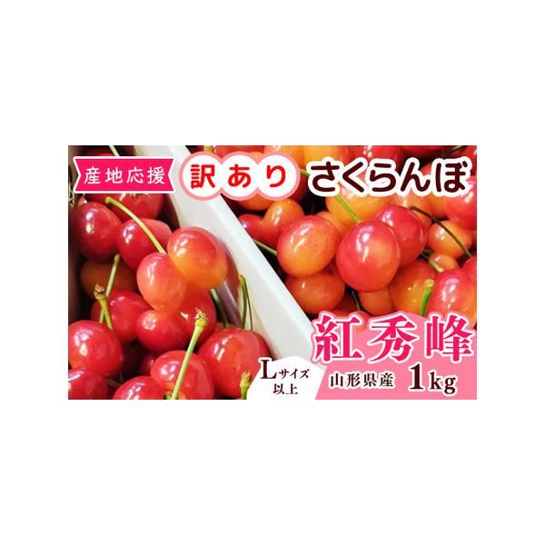 ■ 容量　【容量】　2026年産（令和8年産）　山形県寒河江市産　※令和8年産の先行予約品です。　　令和7年 高温障害による双子果入り　さくらんぼ産地応援キャンペーン　【訳あり】さくらんぼ　紅秀峰 L以上 丸秀品（バラ詰）1kg （500g...