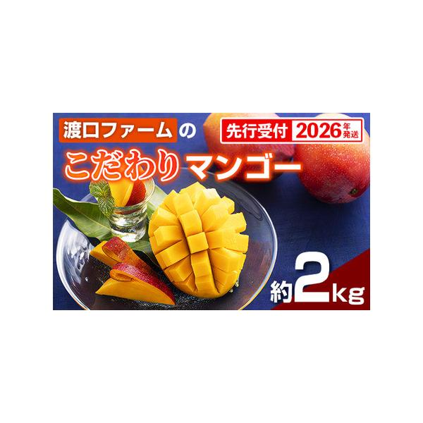 ■ 容量　渡口ファームのこだわりマンゴー　・約2kg (4〜6玉) 化粧箱入り　　※玉数の指定はできません　※数に限りがございます。申込数が予定数に達し次第締め切らせて頂きます。　　アレルギー：ウルシ科■ 配送について　2026年7月上旬〜...