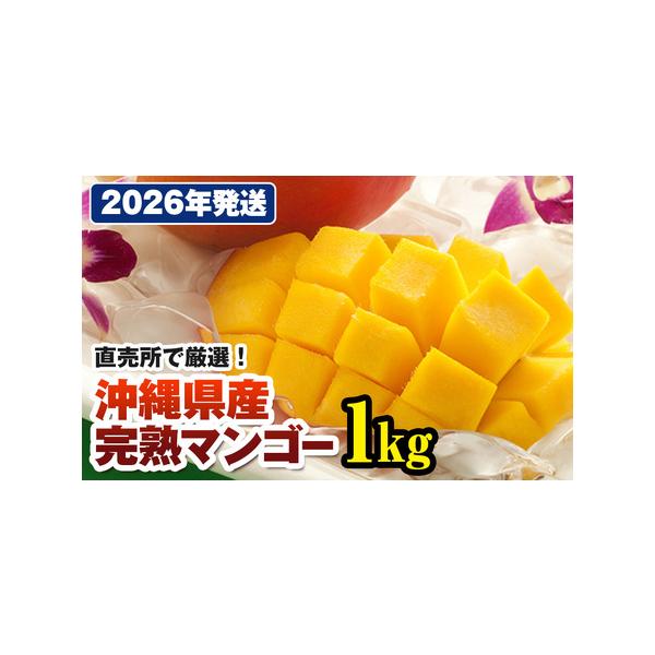 ■ 容量　マンゴー　1kg（2〜3玉）　※玉数・大きさは指定できません。　　消費期限：青果物につき、到着後はお早めにお召し上がり下さい。　　アレルギー：ウルシ科■ 配送について　申込期日：2026年6月30日まで　発送期日：2026年6月中...