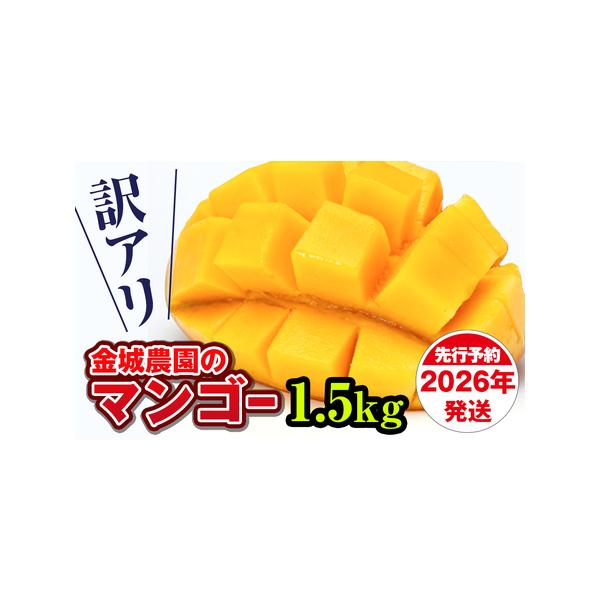 ■ 容量　マンゴー1.5kg（3玉〜6玉）　※玉数・大きさは指定できません。　※多少のキズがあるため、ご家庭用としてお召し上がりください。　※白箱でお送りいたします。　　消費期限：青果物のため、早めにお召し上がり下さい。　　アレルギー：ウル...