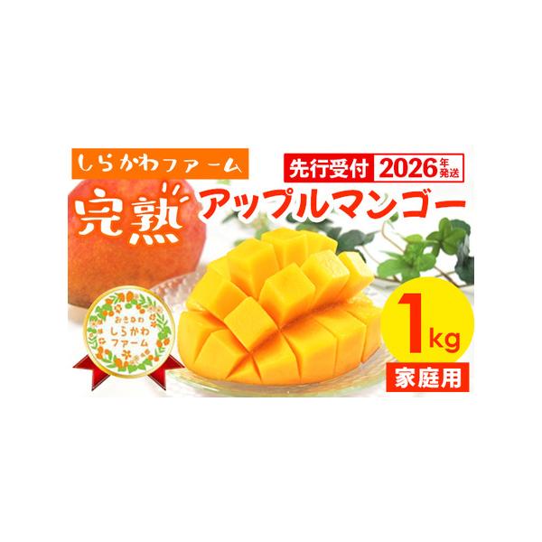 ■ 容量　【家庭用】アップルマンゴー約1kg(2〜4玉)　※玉数の指定はできません　　アレルギー:ウルシ科■ 配送について　2026年6月中旬〜7月末頃を予定　タイプ：【冷蔵】