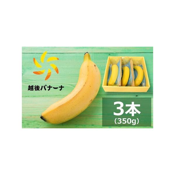 ■ 容量　・越後バナーナ（グロスミッチェル）：3本（350g）　　賞味期限：1週間　【食べごろサイン】　皮の表面に黒い点（シュガースポット）が出たら食べごろです。■ 配送について　発送時期：決済から30日前後で発送　※収穫状況によって、お届...