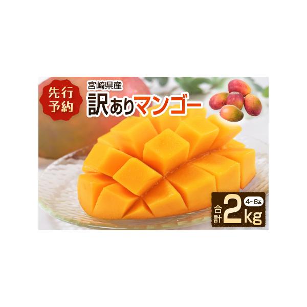 ■ 容量　［訳あり］宮崎県産マンゴー2kg以上（4〜6玉）　　※訳あり品の為、見た目や形がきれいとは言えないマンゴーですが、品質には影響がないものを選んでおります。ご安心してお召し上がりください。　※出荷時に検品をしておりますが、切った際に...