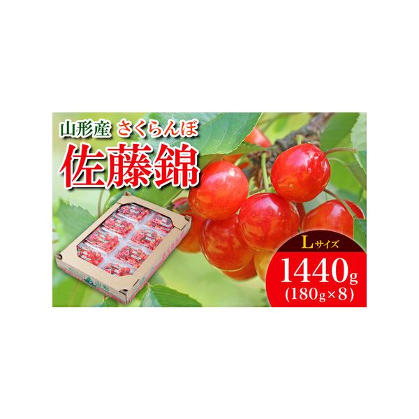 ■ 容量　【令和8年産】　さくらんぼ 佐藤錦 L  1440g (180g×8パック） ■ 配送について　【申込期日】2026年05月31日まで　【発送期間】2026年06月01日頃〜2026年06月30日頃　※状況により配送時期が前後する...