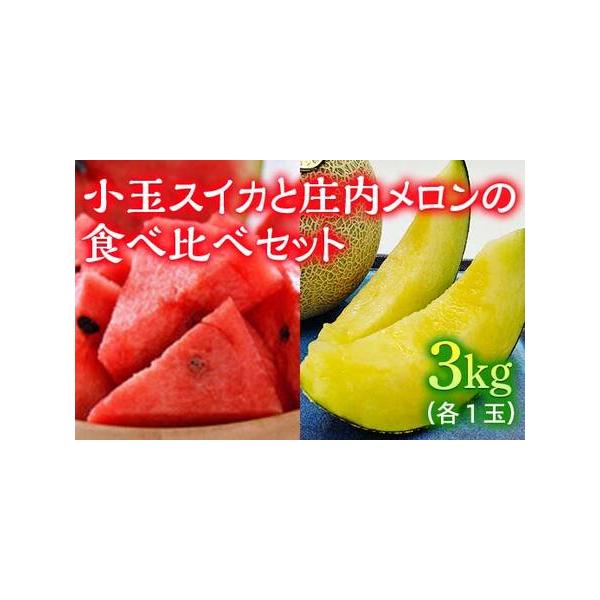 ■ 容量　小玉スイカ L 1玉　庄内メロン 3L 1玉■ 配送について　2026年7月上旬頃〜8月下旬頃　タイプ：【常温】
