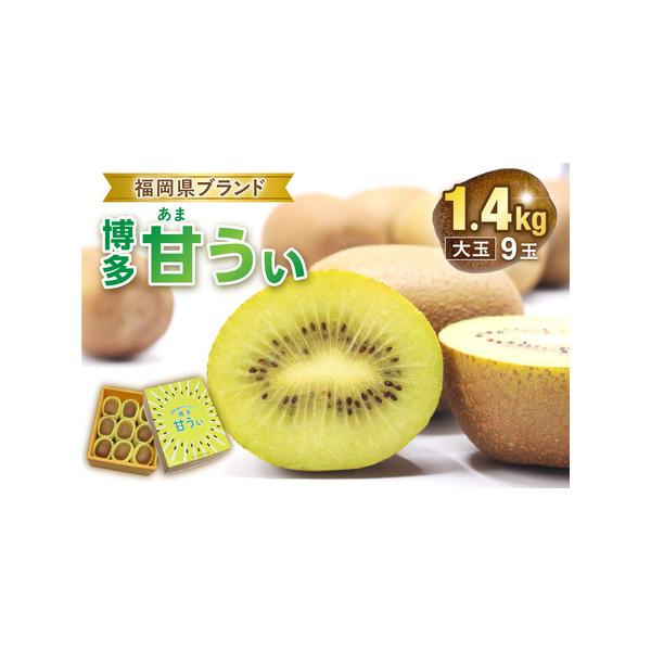 ■ 容量　【セット内容】キウイフルーツ「博多甘うぃ」1箱約1.4kg　【原産地】福岡県産　【アレルギー】キウイフルーツ　【のし対応】不可　【消費期限】発送より冷蔵で7日程度　【事業者】JAむなかた農産物直売所「ほたるの里」：福岡県宗像市須恵...