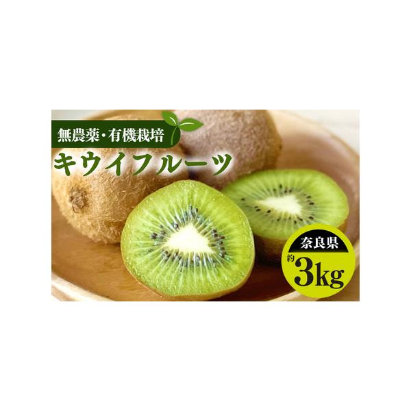 ■ 容量　生命の農法（無化学農薬・無化学肥料栽培）キウイフルーツ（約3kg）　※ホルモン剤を使用していないため、他のキウイより少し小ぶりとなります。　　　【産地】奈良県　　【賞味期限】生ものですのでできるかぎり早くお召し上がりください。　　...