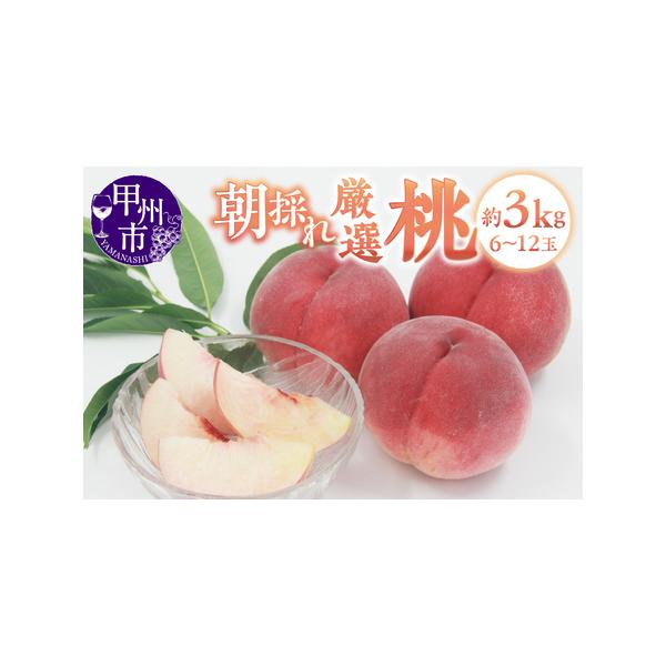 ■ 容量　甲州市産 厳選 もも 約3kg（6〜12玉）　　【申込期日】　2026年8月下旬頃まで　【消費期限】　到着次第、お早めにお召し上がりください。　【アレルギー品目】　もも　　【注意事項】　※上記注意事項を必ずご確認ください。　※画像...