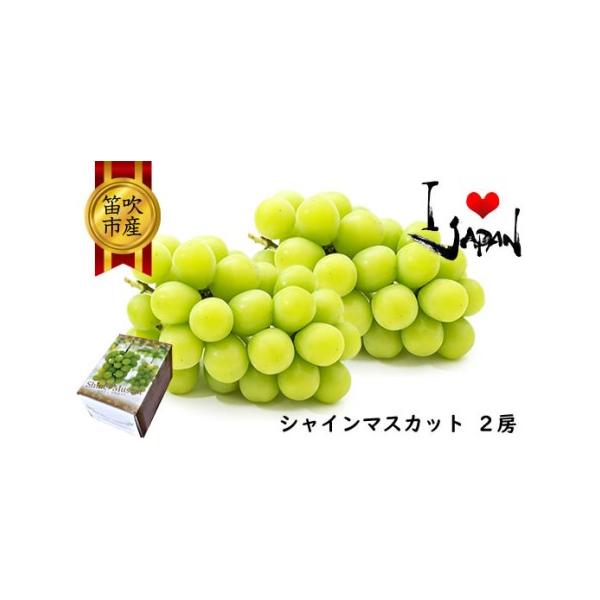 ■ 容量　厳選高級シャインマスカット1kg以上（2房）■ 配送について　9月上旬〜下旬を予定　※天候等により発送時期に変動がありますのでご了承ください。　※沖縄県・離島には配送できません。　タイプ：【冷蔵】
