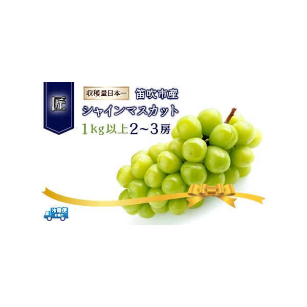 ■ 容量　シャインマスカット 1kg以上 2-3房入り　■ 配送について　発送期間：8月下旬〜10月上旬を予定　収穫状況により出荷日は変動いたしますので予めご了承ください。　沖縄・離島への配送はできません。　発送方法　冷蔵での発送となります...
