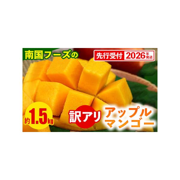 ■ 容量　アップルマンゴー 訳アリ約1.5kg（3〜5玉）　※玉数の指定はできません　　アレルギー：ウルシ科■ 配送について　2026年7月上旬〜7月末頃を予定　タイプ：【冷蔵】