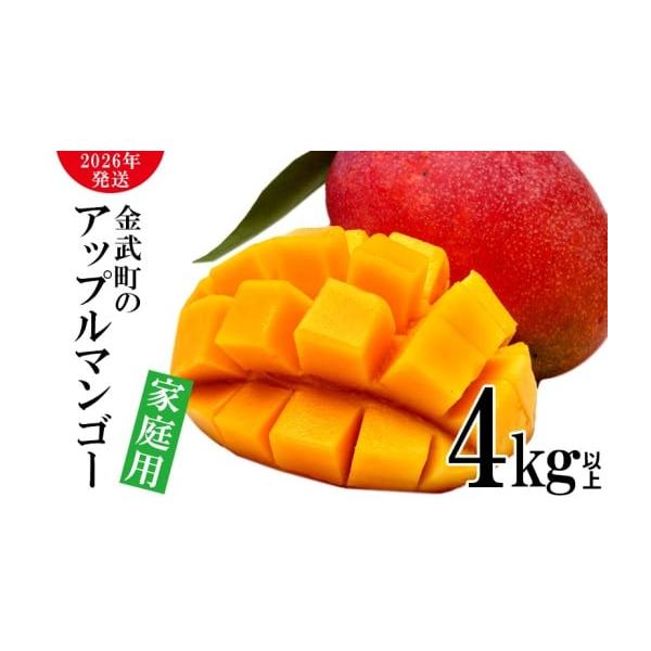 容量・家庭用マンゴー4kg以上（10〜14玉）※のし、ラッピング等のギフト（お中元）対応は出来かねますので予めご了承ください。※色づき3割以下、多少キズがあるものも含まれます。※贈り物には不向きですが、家庭用として美味しく召し上がって頂ける...