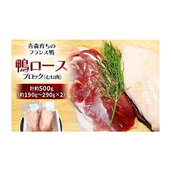 容量■内容量／加工地鴨ロースブロック　約500g(約190g〜290g×2)加工地:青森市■原材料鴨むね肉消費期限■賞味期限冷凍保存で加工日より210日発送期日2026年2月より順次発送　※離島にはお届けできません。配送冷凍 別送申込期日通...