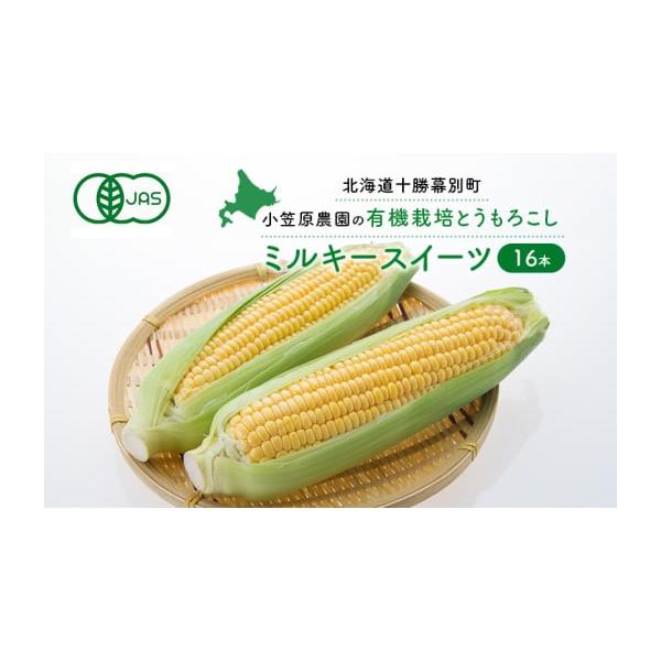 容量有機栽培とうもろこし「ミルキースイーツ」16本発送期日2026年8月上旬〜2026年9月下旬配送冷蔵 別送申込期日2026年8月31日まで事業者小笠原農園申込条件何度も申し込み可