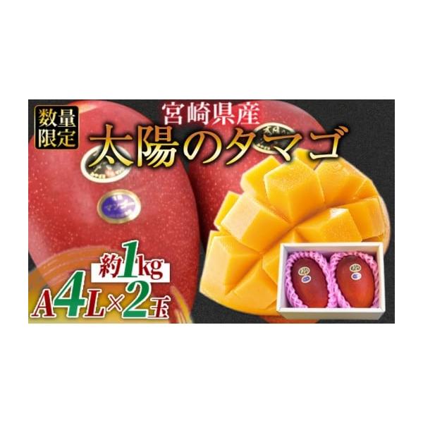 容量「宮崎県産太陽のタマゴ A等級 4Lサイズ×2玉」合計約1kg消費期限お客様のお手元に届く時にすでに食べ頃の状態ですので、できるだけ早めにお召し上がりください。発送期日入金確認後、2026年4月上旬〜6月末迄に順次出荷します配送冷蔵 時...