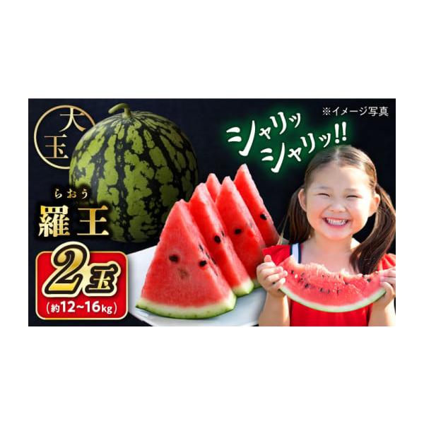 容量羅王 スイカ 2玉（1玉あたり約6〜8kg）消費期限到着後、お早めにお召し上がりください。発送期日2026年7月上旬から7月下旬まて?※熨斗対応や日付指定等の対応は行っておりません。予めご了承ください。配送常温 時間指定 別送申込期日2...