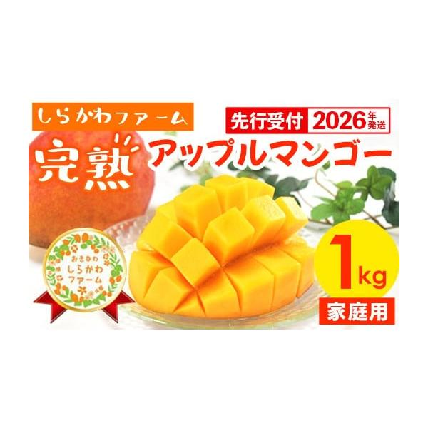 容量【家庭用】アップルマンゴー約1kg(2〜4玉)※玉数の指定はできません消費期限【食べごろの目安】を御覧ください。発送期日2026年6月中旬〜7月末頃を予定配送冷蔵 別送申込期日2026年7月15日頃までを予定事業者しらかわファーム申込条...