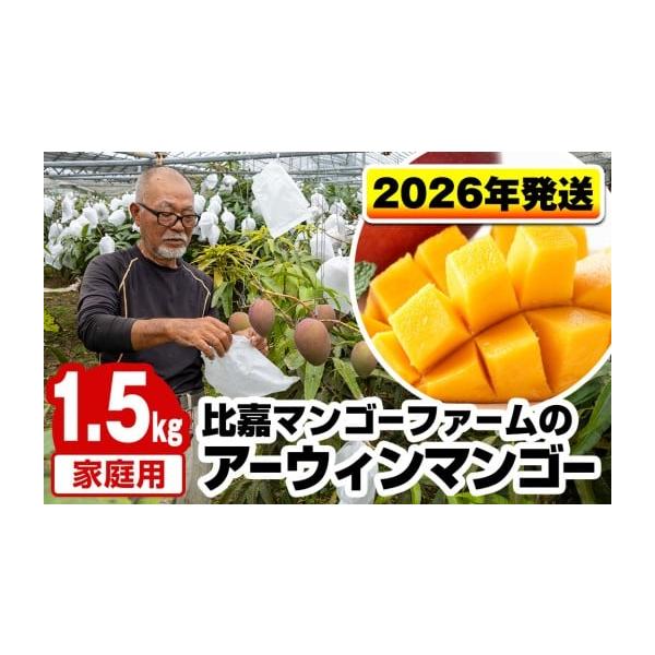 容量マンゴー　1.5kg（3玉〜5玉）※玉数の指定はできません。※多少のキズがあるため、ご家庭用としてお召し上がりください。消費期限青果物のため、早めにお召し上がり下さい。発送期日2026年6月中旬〜7月下旬※お申し込み順の発送となりますの...