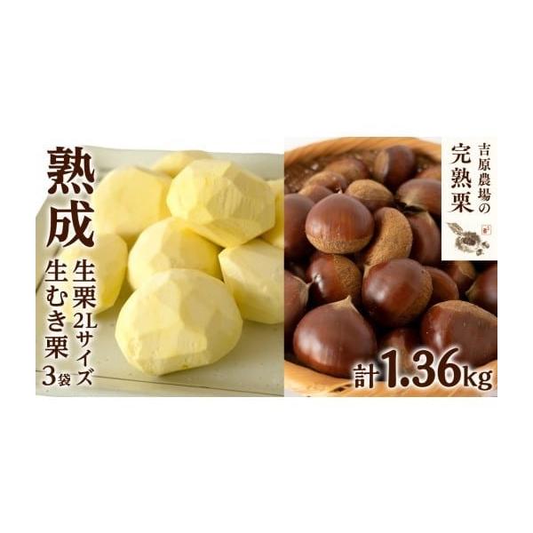 容量生栗 2Lサイズ 1kg生むき栗 3袋（1袋あたり120g）消費期限生むき栗冷蔵6日発送期日10月下旬〜1月頃10月下旬以降は入金確認後、2〜3週間前後で発送※青果物のためなくなり次第終了となります※収穫状況、熟成好況により発送時期が前...