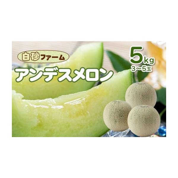容量アンデスメロン 約5kg（3〜5玉）※入り数はお選びいただけません。　予めご了承ください。【産地名】山形県鶴岡産【産年】令和8年産【提供事業者】 白砂ファーム消費期限到着後2〜3日生ものですので、食べ頃の目安を参考にお早めにお召し上がり...
