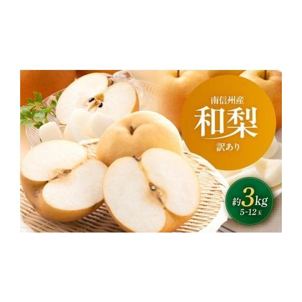 容量和梨[約3kg　5玉〜12玉]原産地:南信州産　(飯田市を含む)消費期限目安:発送日より5日青果物のため、鮮度の良いうちにお早めにお召し上がりください。到着後は冷蔵庫(冷暗所)にて保存をお願いします。発送期日2026年8月中旬〜10月下...
