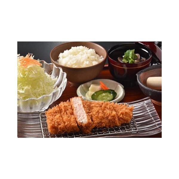 容量国産豚とんかつ定食　ペアお食事券（2名様分）（ロース、ヒレ、ミックスから選べます。／ご飯、しじみ汁、キャベツ、香の物）※前日までの要予約となります。当日キャンセル・変更はできませんので予めご了承くださいませ。※画像はイメージです。消費期...