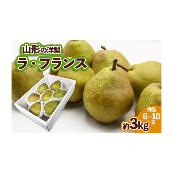 容量【令和8年産】山形産　ラフランス 秀品 約3kg (6〜10玉)発送期日2026年11月15日頃〜2026年12月15日頃※状況により配送時期が前後する場合がございます。(着日指定不可)配送常温 時間指定 別送申込期日2026年11月3...