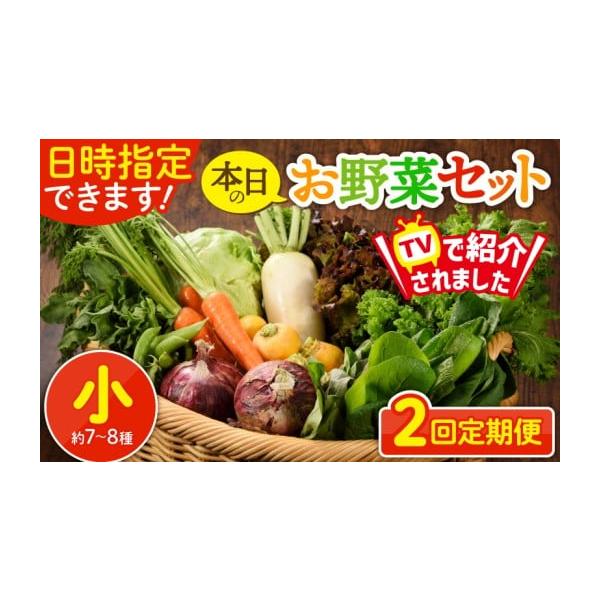 容量野菜セット（サイズ小）約7〜8種※全2回お届けします。消費期限なるべくお早めにお召し上がりください発送期日発送まで1〜6か月程度お待ちいただいております。2回目以降：1回目を基準として約1か月の間隔で発送（ご希望がない場合）※12／31...