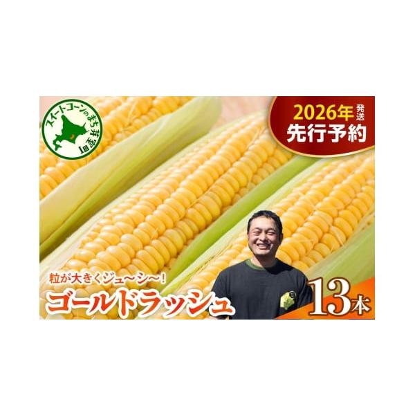 容量スイートコーン ゴールドラッシュ 13本発送期日2026年7月下旬〜8月上旬頃配送予定※お盆中も配送いたしますので、長期不在の方はサポート室宛に配送予定期間前までにご連絡ください。※収穫状況により、発送予定から前後する場合がございます。...