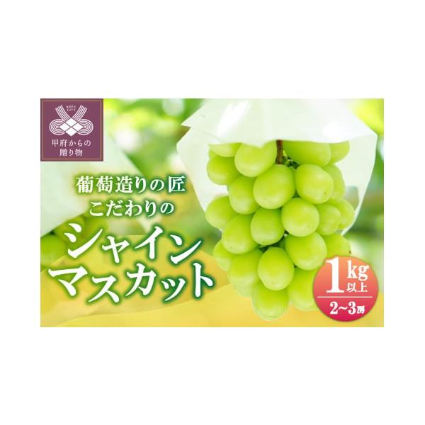 容量【内容】シャインマスカット 1.0kg以上 こだわり 2〜3房　【原材料】ぶどう（シャインマスカット）【保存方法】冷蔵庫または冷暗所で保存をお願いします。消費期限消費期限：4〜5日程度発送期日2026年8月下旬〜9月中旬頃にかけて順次発...