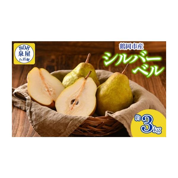 容量鶴岡市産　シルバーベル(洋梨)　約3kg消費期限目安として発送日含む7日程度※風通しの良い冷暗所で保管ください。発送期日令和8年12月上旬〜12月下旬頃※天候や発育状況により、発送期間が前後する場合がございます。※お届け日のご指定はでき...