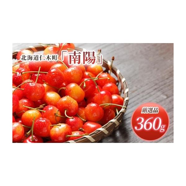 容量さくらんぼ（品種：南陽）360g（180g×2パック）サイズ：L以上 産地：北海道仁木町※お早めにお召し上がりください。 ※賞味期間：発送から3日程度（冷蔵）※ふるさと納税返礼品地場産品基準(平成31年総務省告示第179号第5条)のうち...