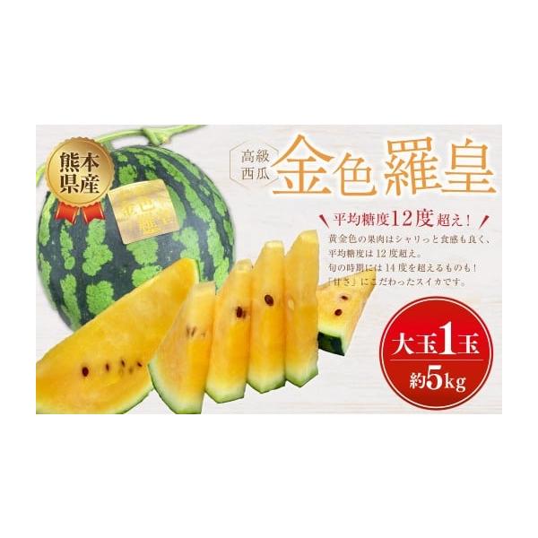 容量金色羅皇（高級西瓜） 1玉入り（約5キロ）消費期限5日発送期日2026年5月下旬〜2026年6月下旬配送常温 時間指定 別送申込期日2026年6月25日まで寄附受付申込条件何度も申し込み可