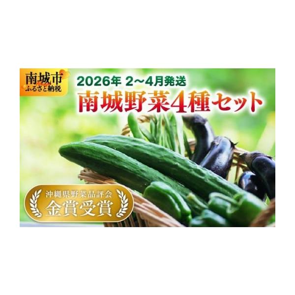 容量ピーマン500g・きゅうり1kg・インゲン900g（150g×4）・ナス（450g以上）消費期限生鮮品のため、できるだけ早めにお召し上がりください発送期日2026年2月〜4月の期間に順次発送配送冷蔵 別送事業者一般社団法人　南城市観光協...