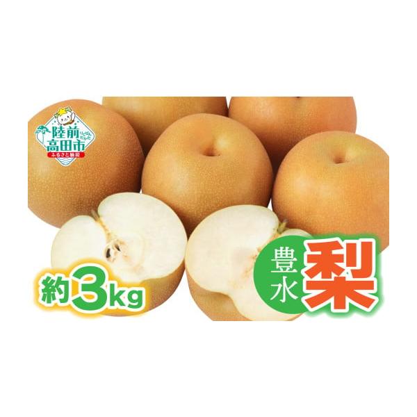 容量梨(品種：豊水)：約3kg消費期限なまものですので、新鮮なうちにお早めにお召し上がりください。発送期日令和8年9月中頃から受付順に発送いたします。※あくまで目安でございます。前後することがございます。配送常温 時間指定 別送申込期日令和...