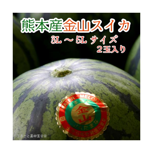 金山スイカ３〜5Lサイズ（8kg〜10kg）2玉入りサイズの指定はお受けできません。