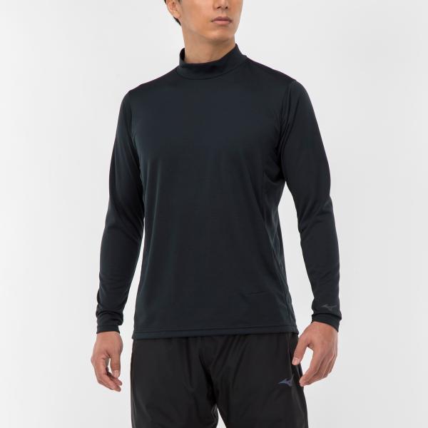 カラー／09：ブラック　12：ナイトブルー　66：リオレッド　　素材／ポリエステル93％、合成繊維（ブレスサーモ）7％■スポーツシーンはもちろん、普段も着用しやすいシンプルなデザインの長袖ハイネックシャツ。■吸湿発熱効果のあるブレスサーモ仕...