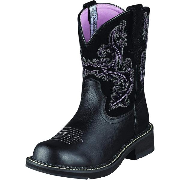 商品名ARIAT レディース Fatbaby ウエスタンブーツ, ブラックディアタン/ブラック, 5.5Ariat Womens Fatbaby II Western Boot Black Deertan/Black 5.5ブランド：ARI...