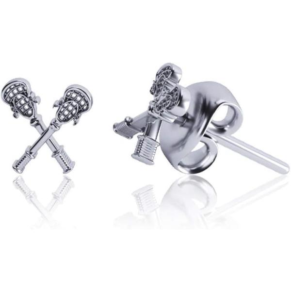 商品名Dayna Designs ラクロススティックポストイヤリング 10mm Sサイズ レディース/ガールズ ラクロスジュエリーギフトLacrosse Sticks Post Earringsブランド：Dayna Designs商品サイズ...