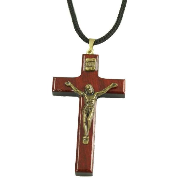 商品名Catholic Shopカトリック十字架ペンダントネックレス チェリーウッド メンズ 大型 2.4インチ サクラ材Catholica Shop I Catholic Religious Wear I Handcrafted Cher...