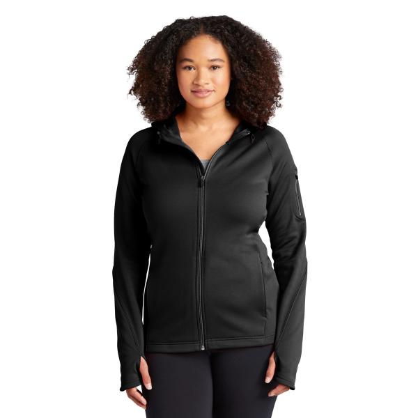 商品名: Sport-Tek レディース テックフリース フルジップフード付きジャケット US サイズ: Medium カラー: ブラック Sport-Tek Ladies Tech Fleece Full-Zip Hooded Jacke...
