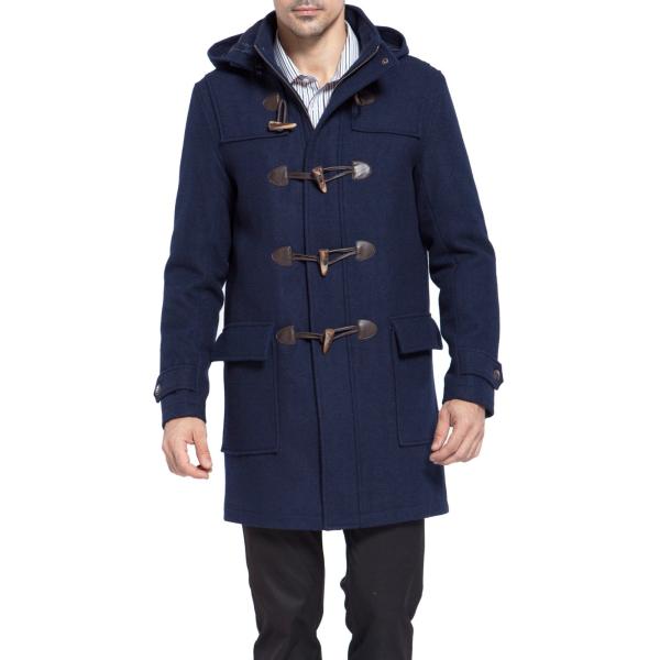商品名: BGSD メンズ ベンジャミン ウールブレンド クラシック ダッフルコート (レギュラー&amp;ビッグ&amp;トール US サイズ: Medium カラー: ブルー BGSD Men Benjamin Wool Blend S...