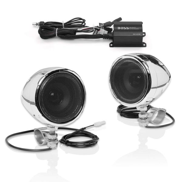 商品名:  BOSS Audio Systems MC420B 3 Inch Motorcycle Speakers and Amplifier Audio Sound System ? Class D Compact Amplifier,...